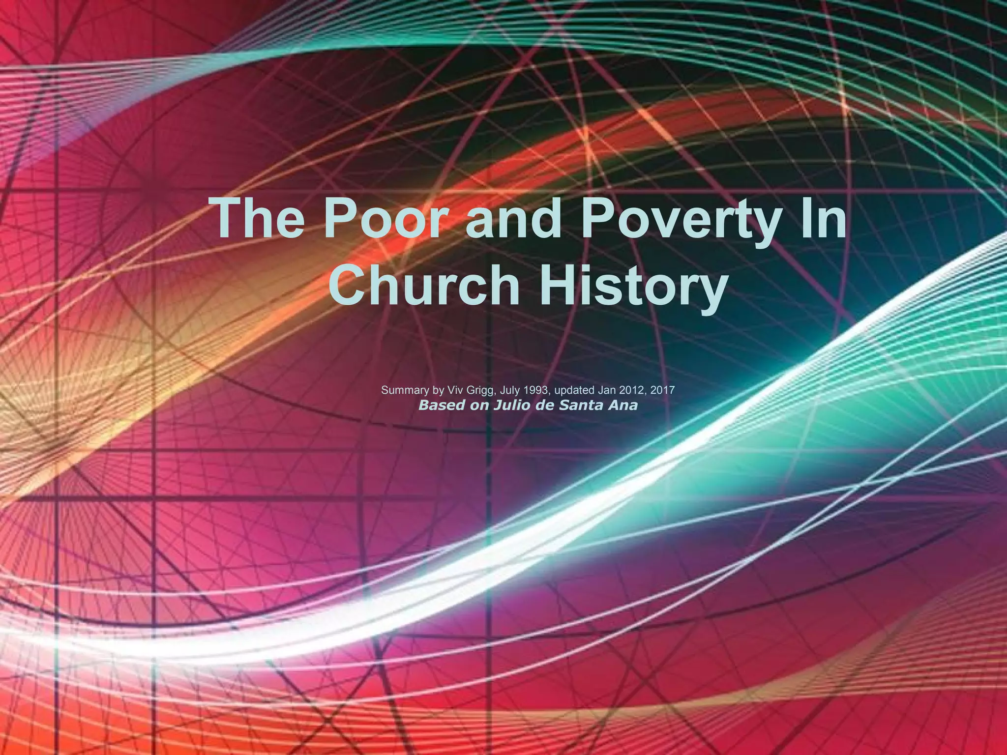 560 Poor and Poverty in Church History | PPT