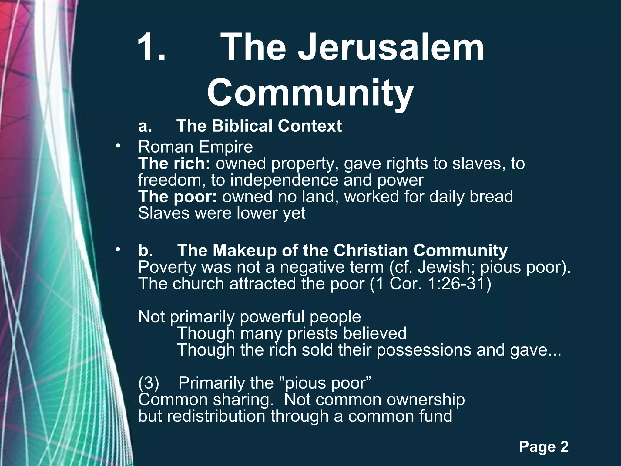 560 Poor and Poverty in Church History | PPT