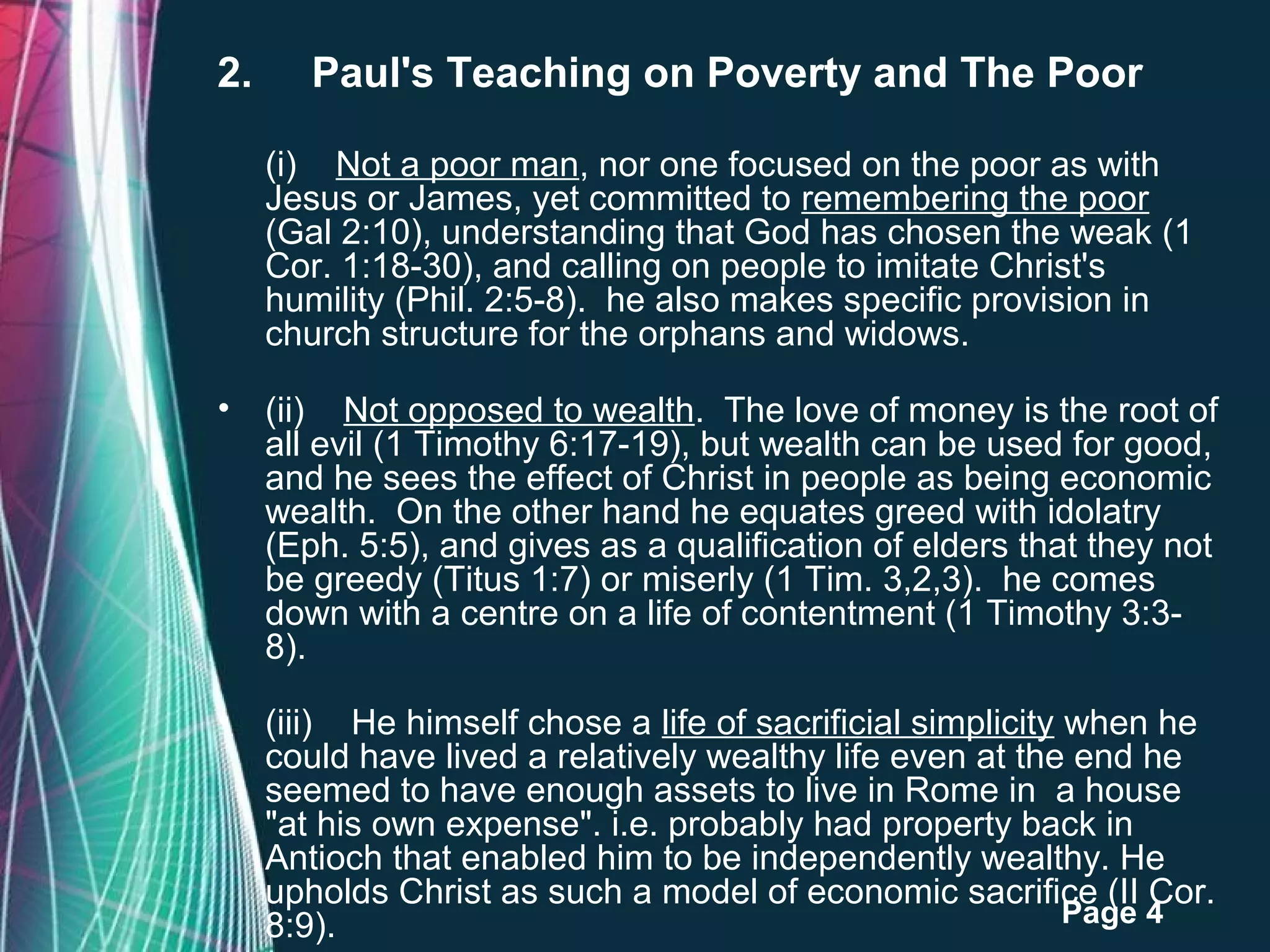 560 Poor and Poverty in Church History | PPT