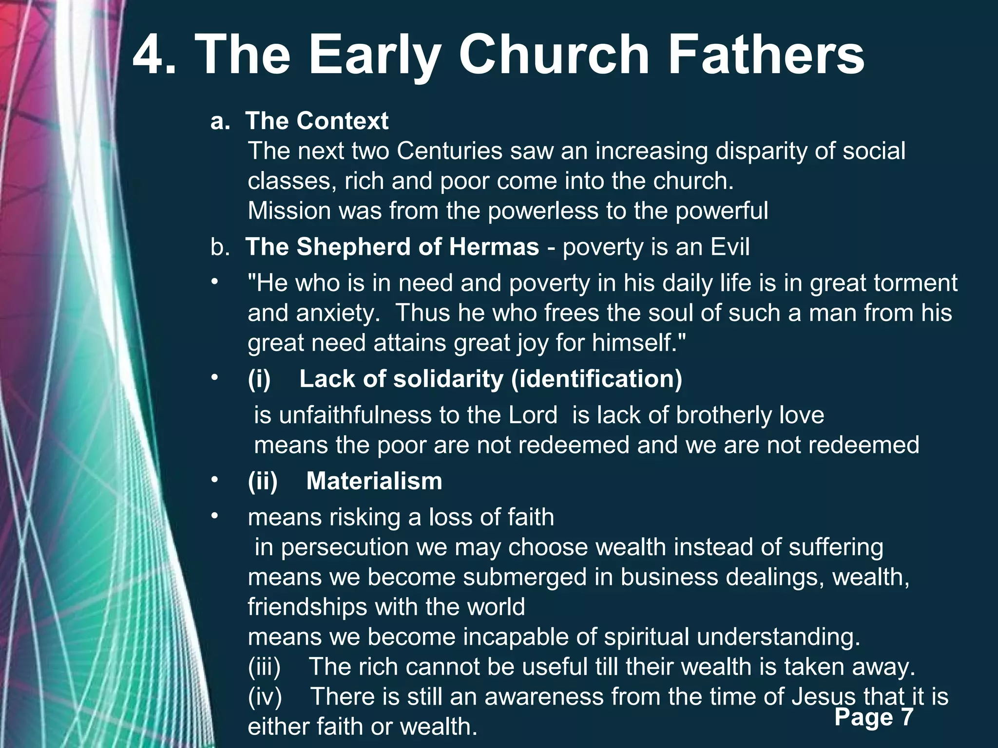 560 Poor and Poverty in Church History | PPT