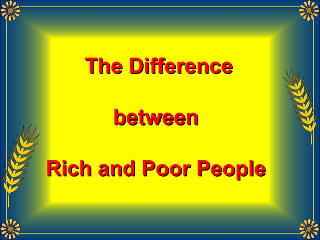 Poor and Rich People | PPT