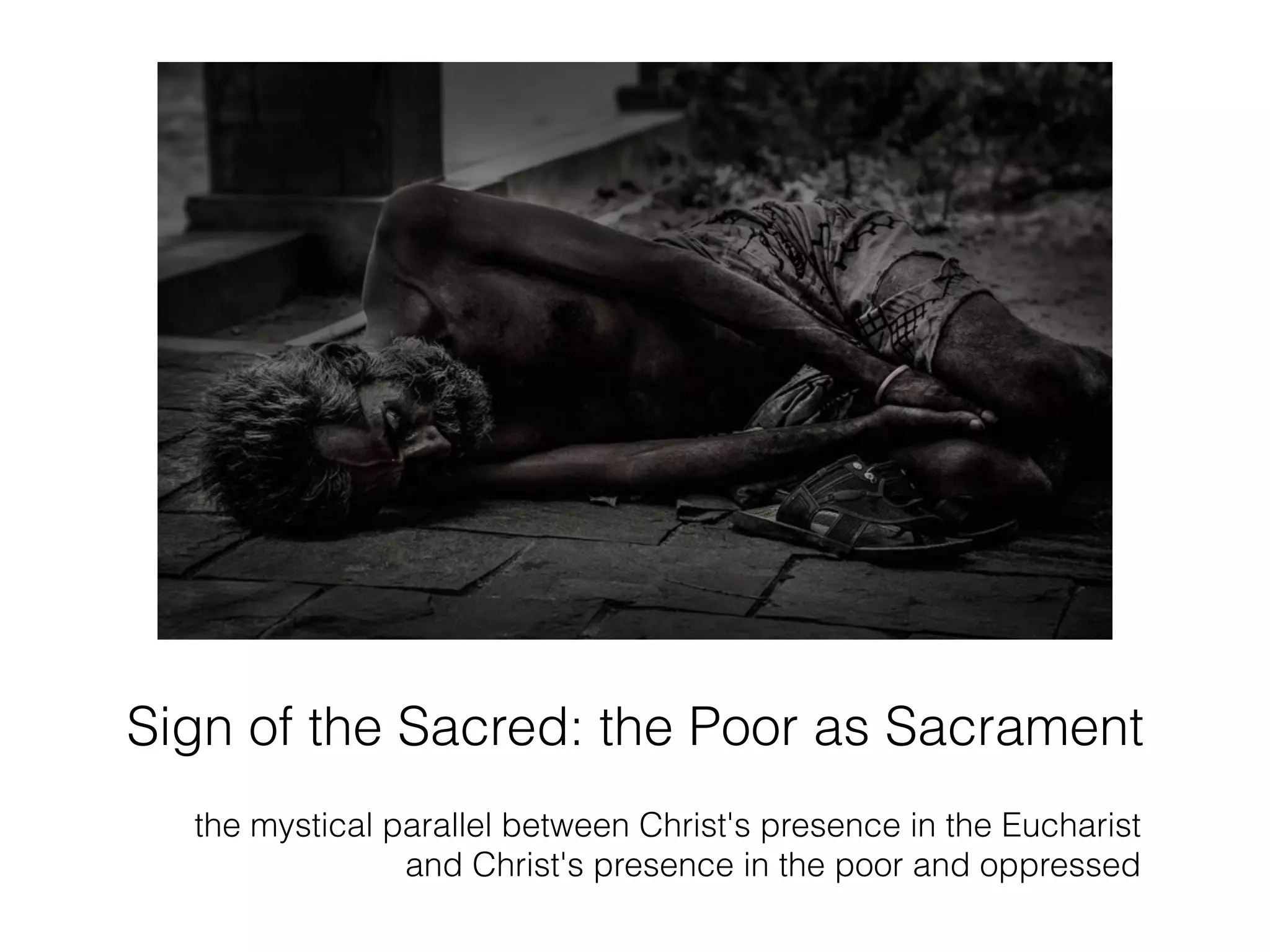 Sign of the sacred: the poor as sacrament | PDF