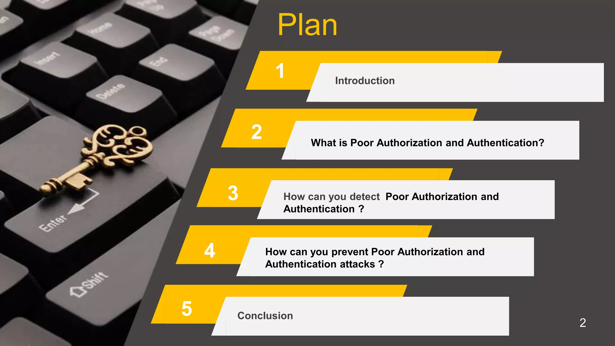 Poor authorization and authentication | PPTX | Information and Network Security | Computing