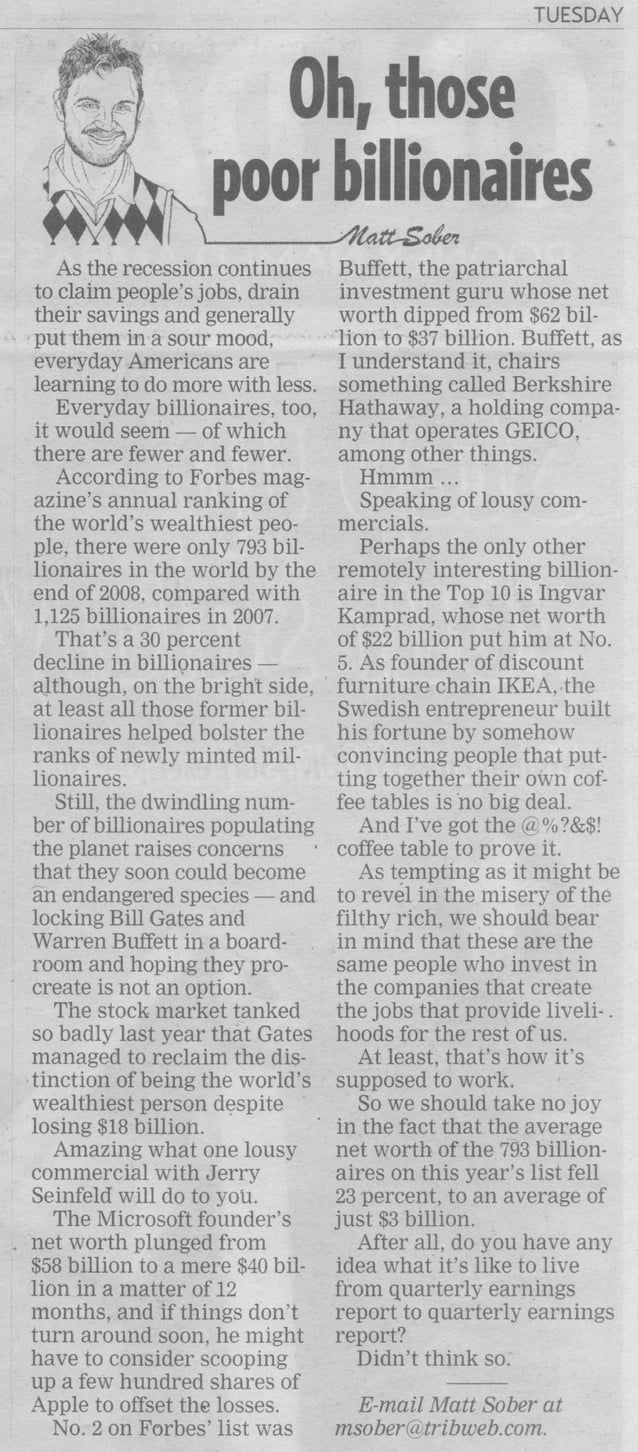 Newspaper column | PDF