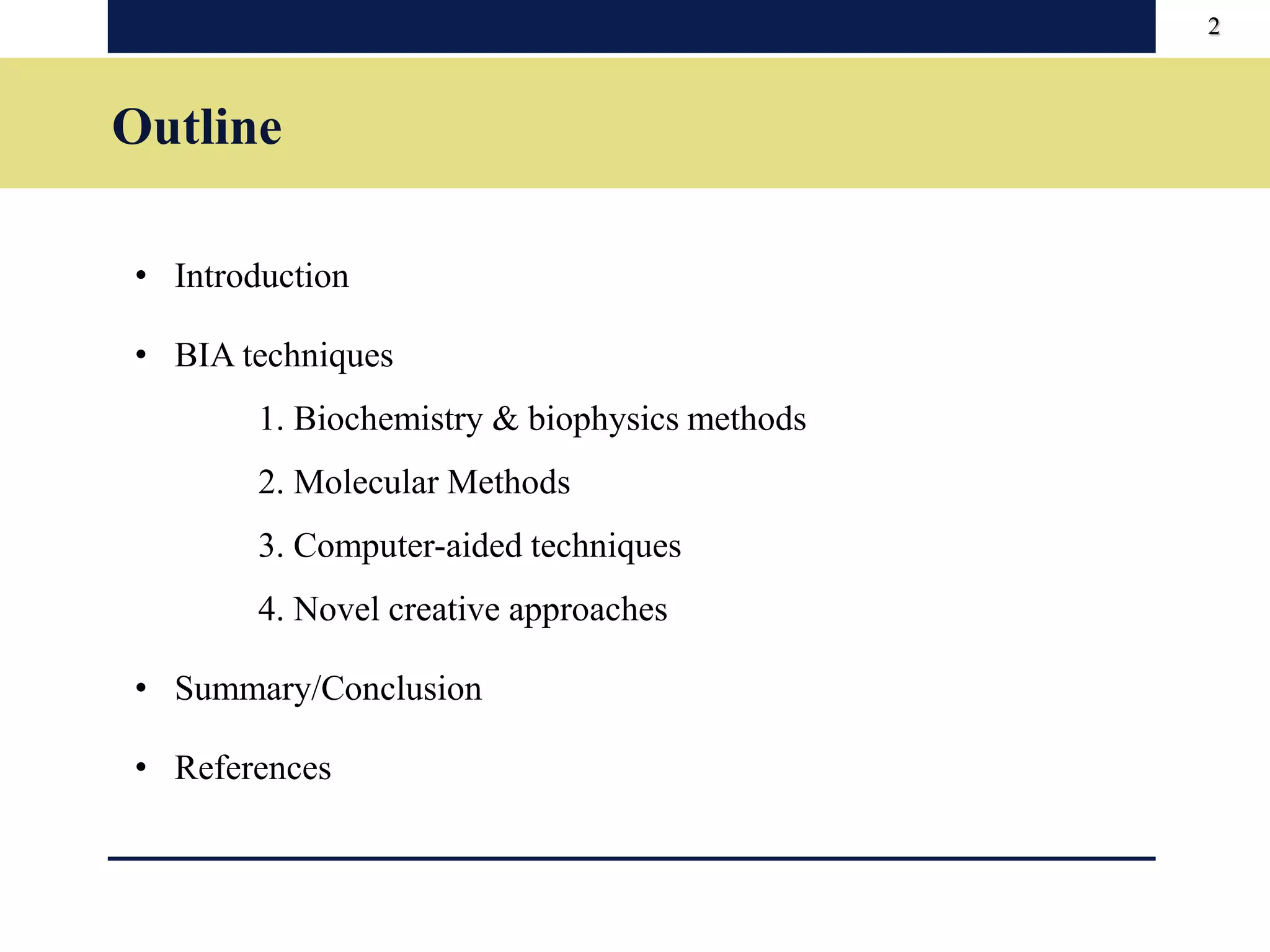 Biomolecular interaction analysis (BIA) techniques | PPSX
