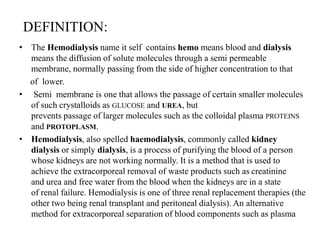 HEMODIALYSIS MACHINE | PPTX