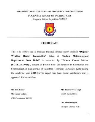 weather radar Report | DOCX