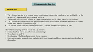 Named reactions ( Sandmeyer and Ullmann reaction) | PPTX