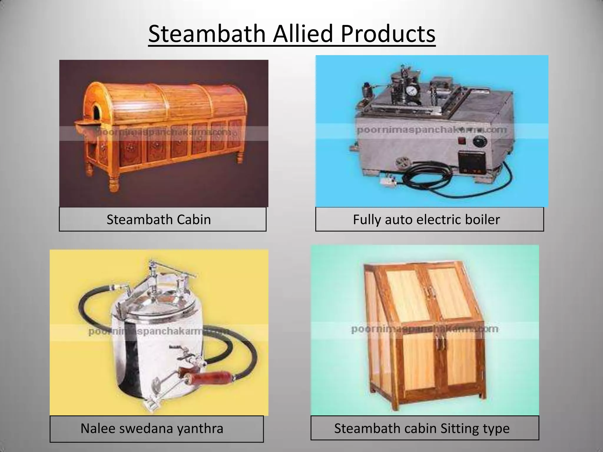 Panchakarma Equipments from Poornimas | PPTX