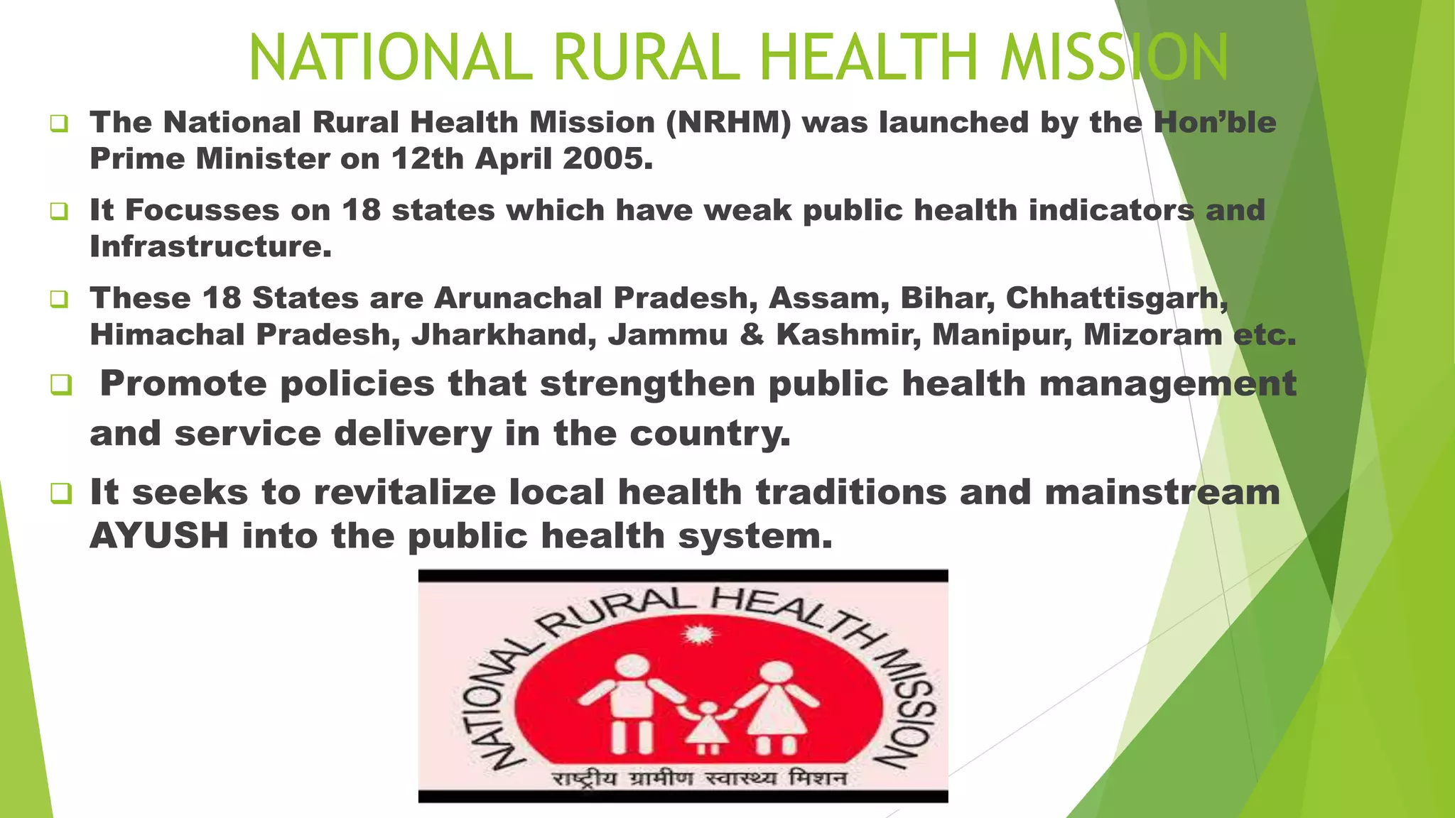 national rural health mission | PPT