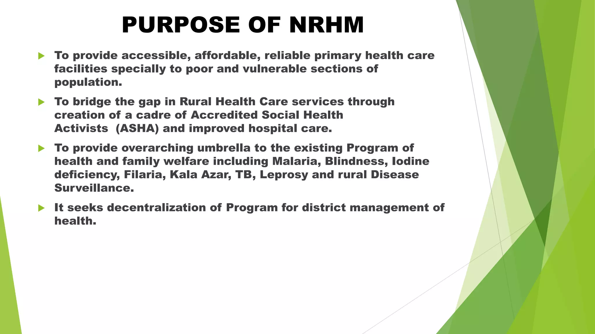 national rural health mission | PPT