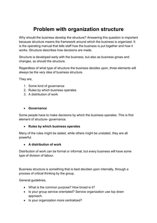 Poor performance in small business | DOCX