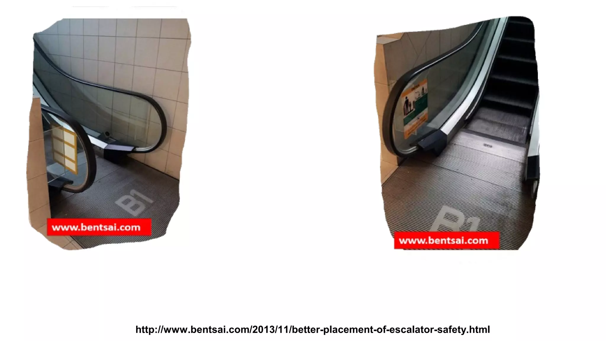 Poor placement of #escalator #safety sign | PPT