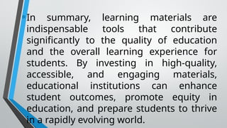 POOR QUALITY OF LEARNING MATERIALS AND RESOURCES.pptx