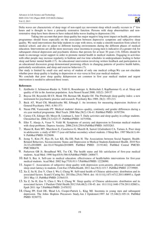 Poor quality of sleep and its relationship with depression in first ...