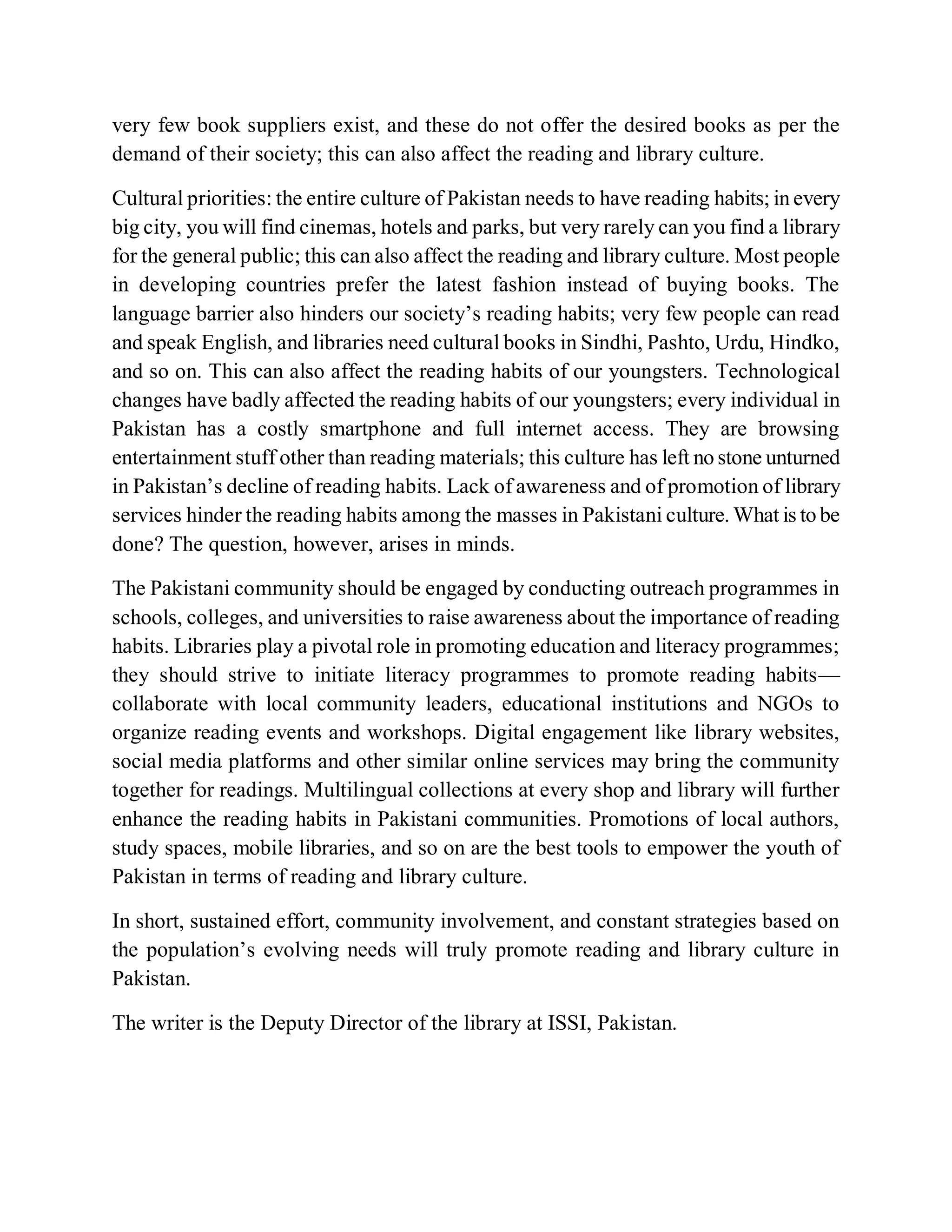 Poor reading and library culture in Pakistan.pdf