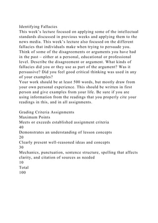 Poor Reasoning and Fallacies Cheat Sheet Appeal to the Pe.docx