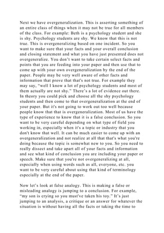 Poor Reasoning and Fallacies Cheat Sheet Appeal to the Pe.docx