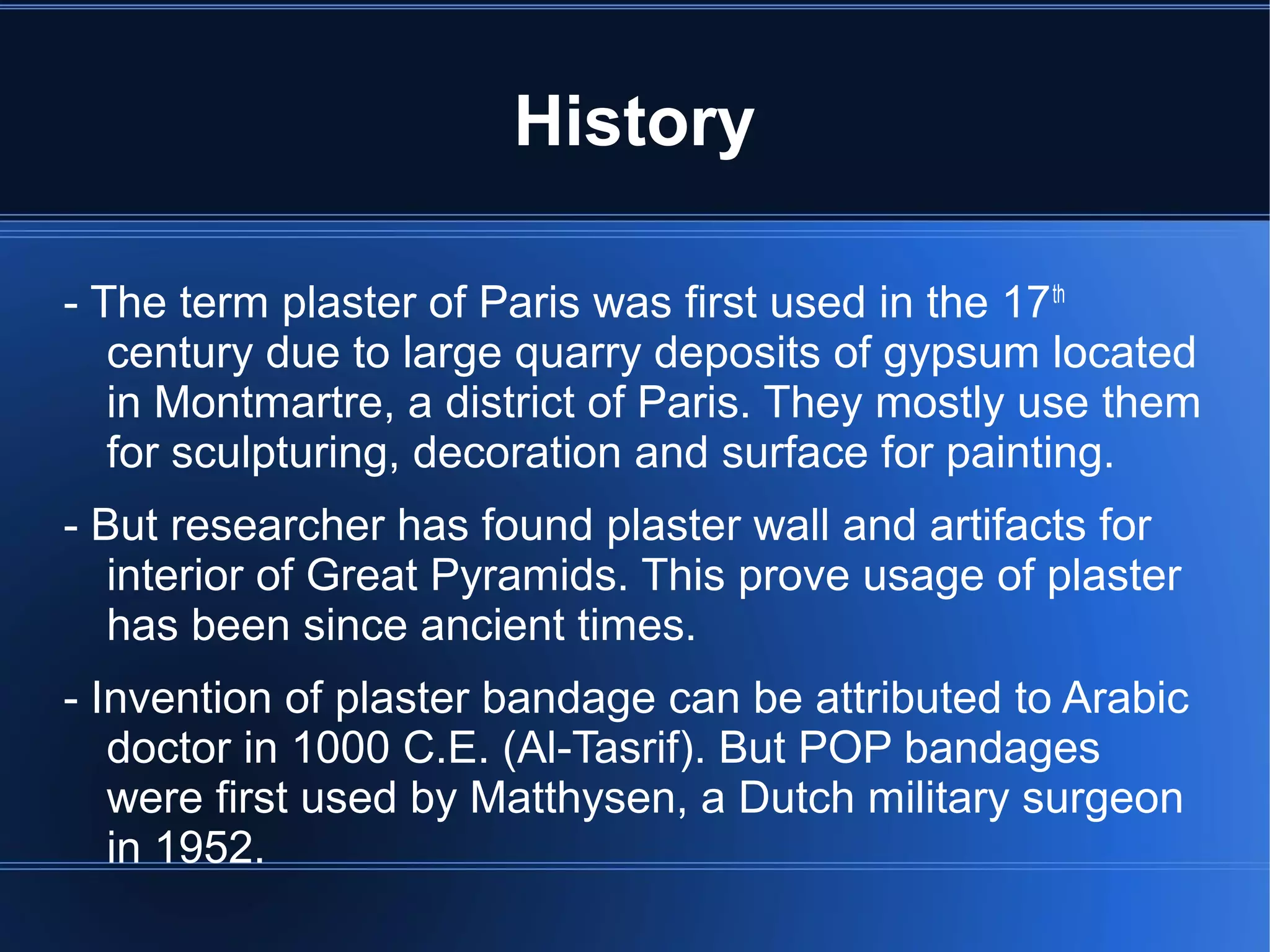 Plaster of Paris | PPT