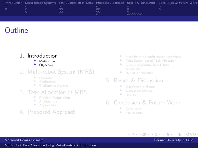 Multi Robot Task Allocation Using Meta Heuristic Optimization Pdf