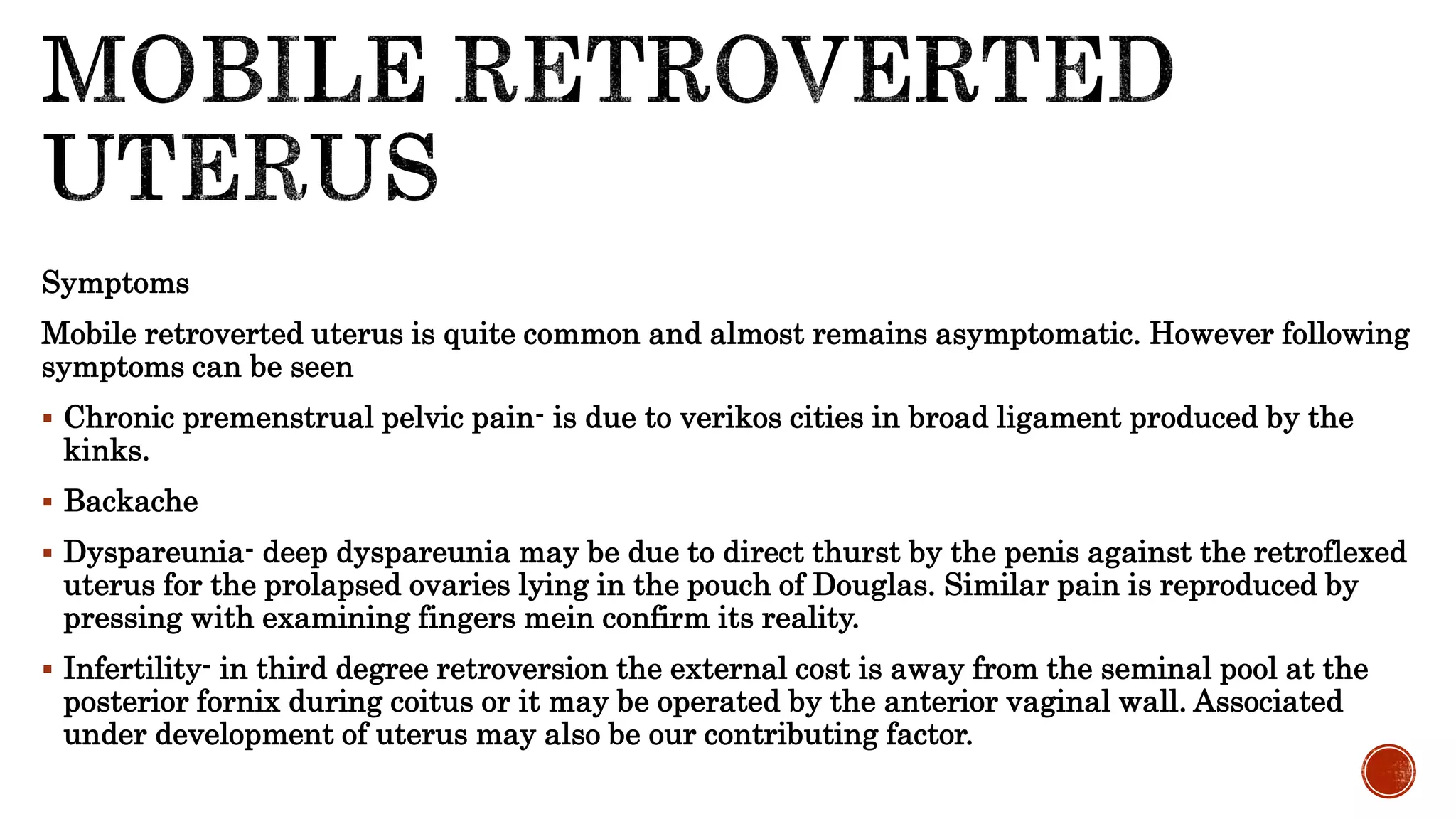 Retroverted uterus | PPTX