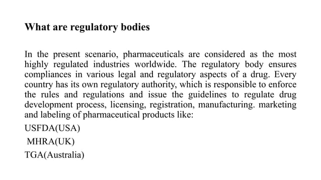 Medicines and Healthcare products Regulatory Agency(MHRA) | PPTX