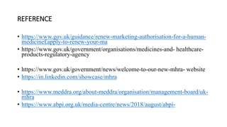 Medicines and Healthcare products Regulatory Agency(MHRA) | PPTX