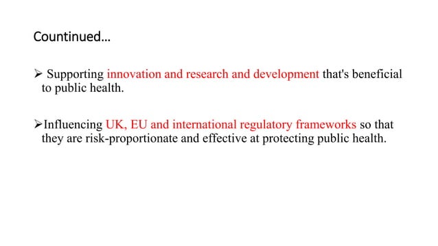 Medicines and Healthcare products Regulatory Agency(MHRA) | PPTX