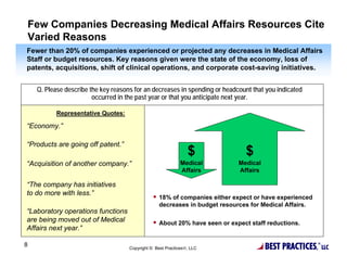 Medical Affairs Resources, Structures & Trends Report Summary | PDF