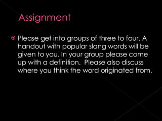 Pop Culture and Language | PPT