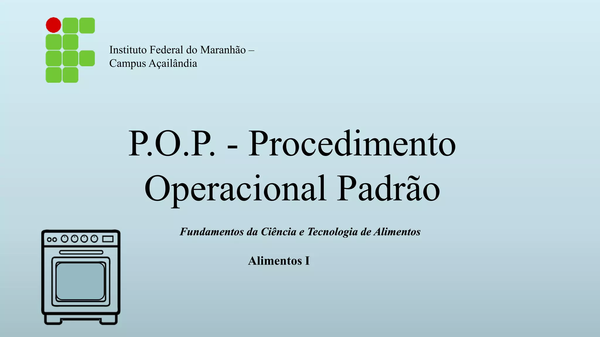 Pop procedimento operacional padrão | PPTX