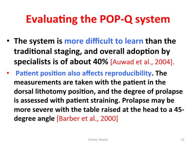 Pop q (new) | PDF | Reproductive Health | Diseases and Conditions