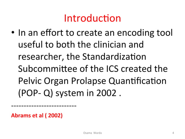 Pop q (new) | PDF | Reproductive Health | Diseases and Conditions