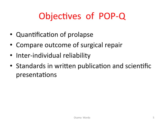 Pop q (new) | PDF | Reproductive Health | Diseases and Conditions
