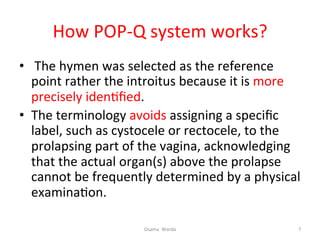 Pop q (new) | PDF | Reproductive Health | Diseases and Conditions