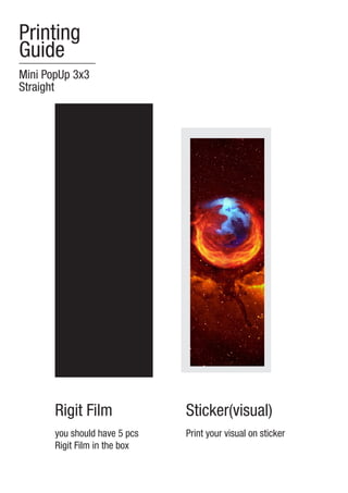 Pop up display system printing guide | PDF
