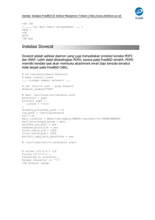 FreeBSD POP3/IMAP Server | PDF