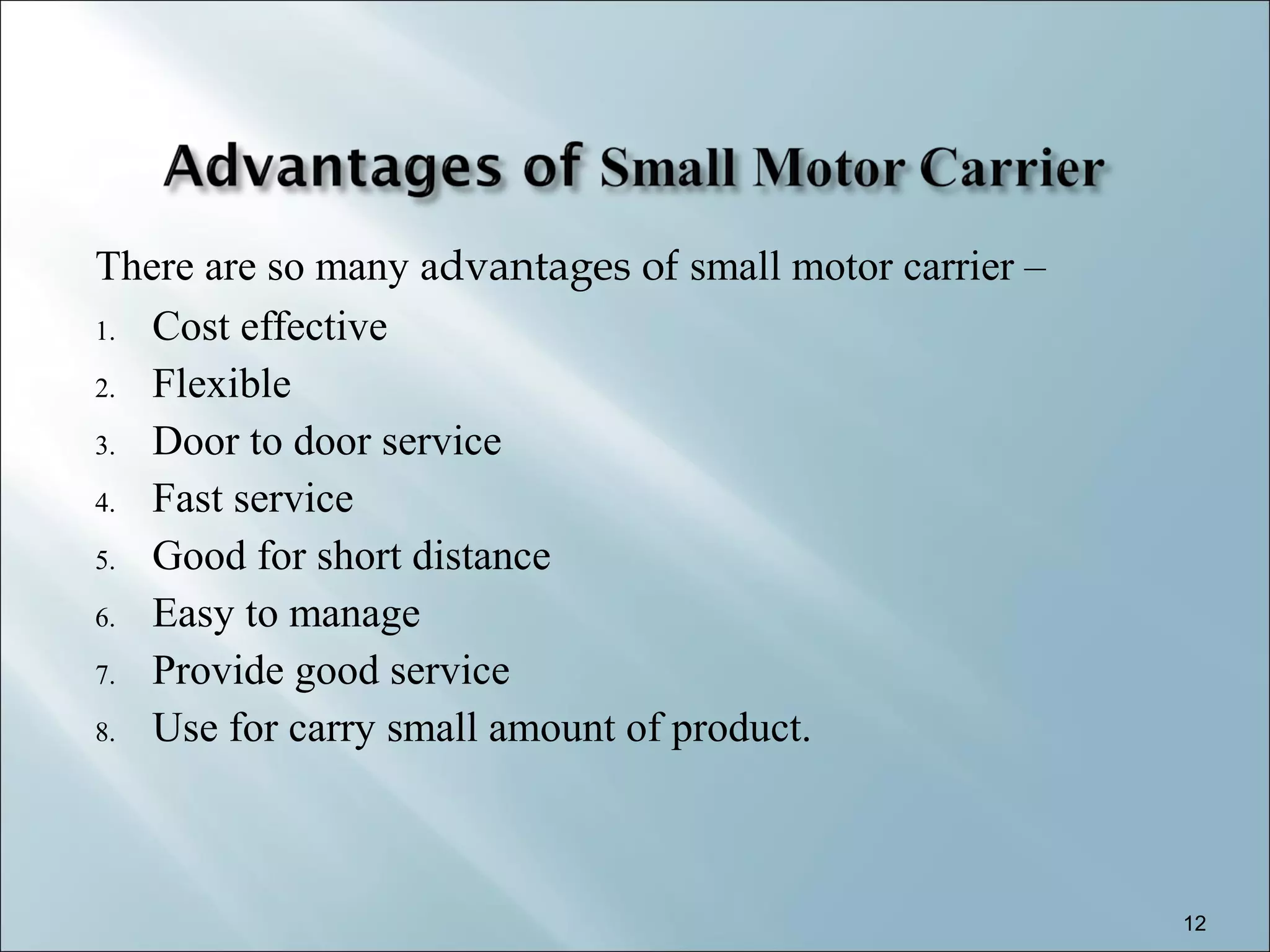 Small motor carrier in perspective of Bangladesh transportation | PPT