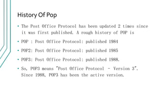 POP3 Post Office Protocol | PPTX