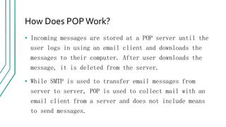 POP3 Post Office Protocol | PPTX