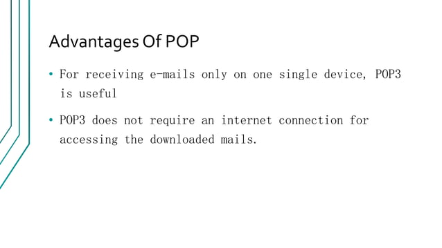 POP3 Post Office Protocol | PPTX