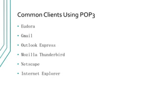 POP3 Post Office Protocol | PPTX