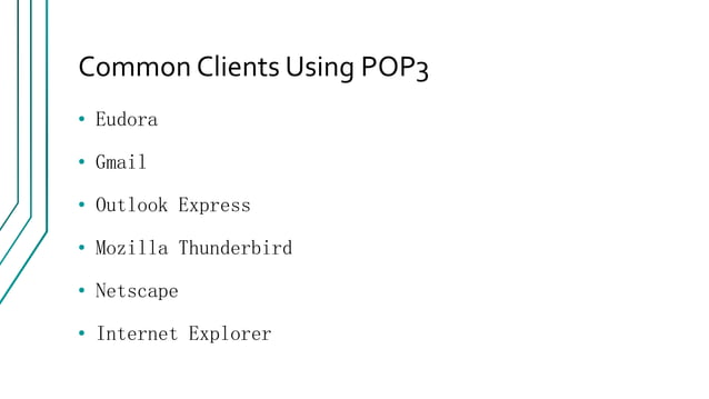 POP3 Post Office Protocol | PPTX