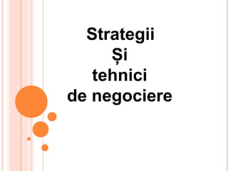 Tehnici de negociere in turism | PPTX