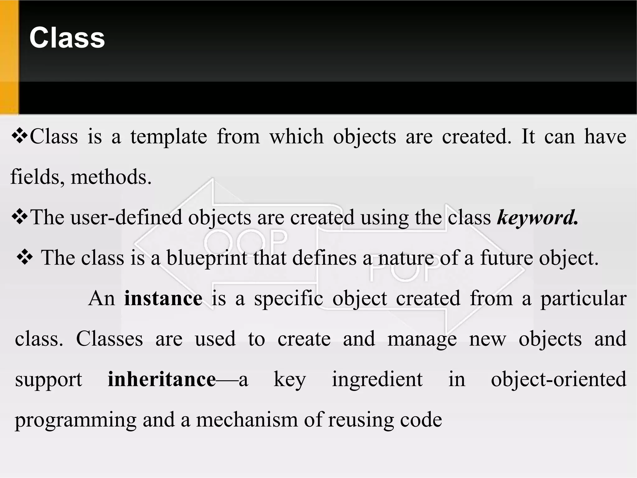 POP vs OOP Introduction | PPTX