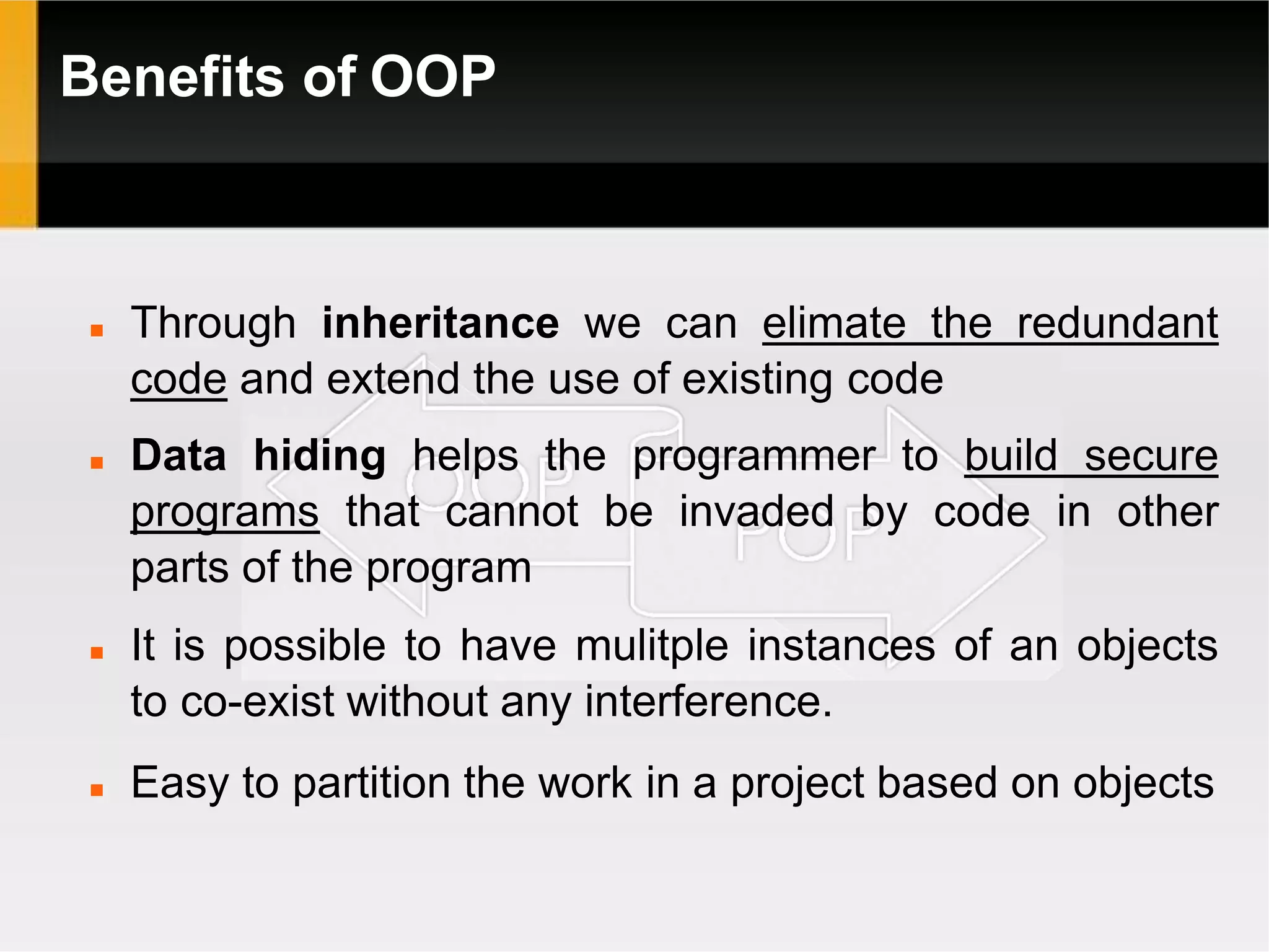 POP vs OOP Introduction | PPTX