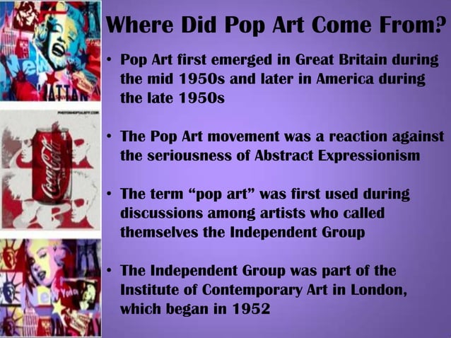 Pop Art--Final Project | PPTX | Modern Art | Fine Art