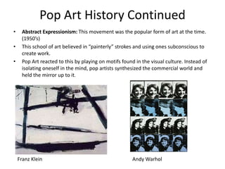 Pop Art - Oil Pastel Project | PPTX