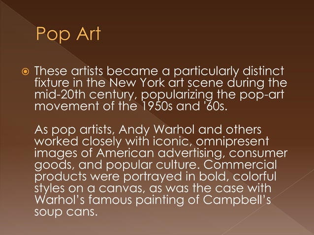 Pop Art in the Mid-20th Century | PPT
