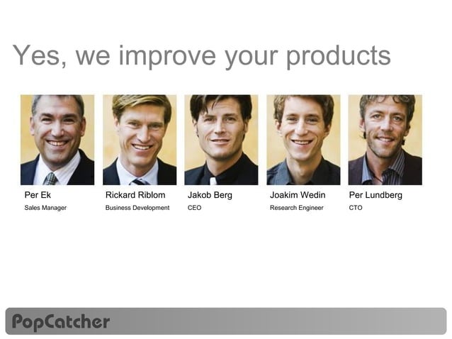 Pop Catcher Company Presentation | PPT